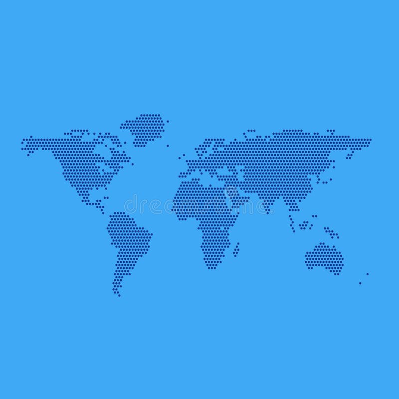 Vector Dotted World Map. Vector Illustration. Dots Map Vector Stock ...