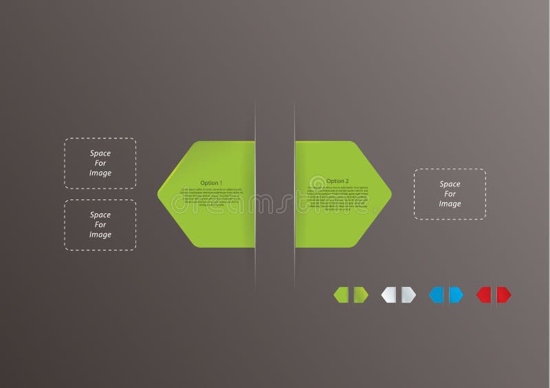 Vector Double Arrow. Space for Your Information and Images Stock Vector ...