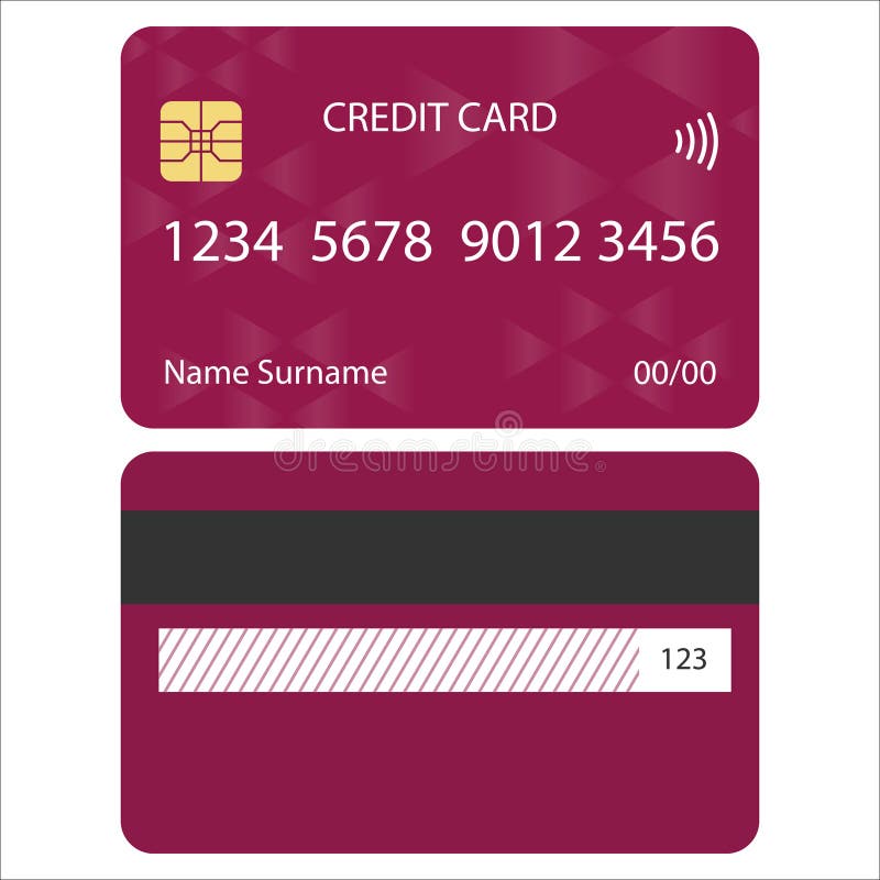 Vector Double Sided Plastic Plastic Bank Financial Credit Card ...