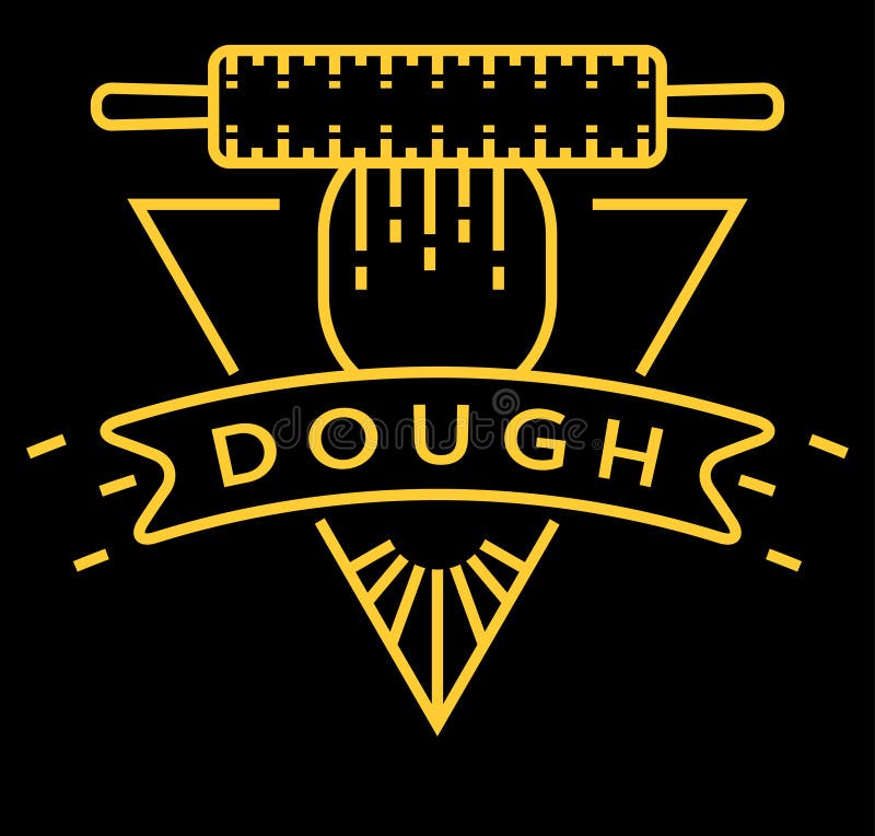 Vector Dough Icon with Linear Style Stock Illustration - Illustration ...