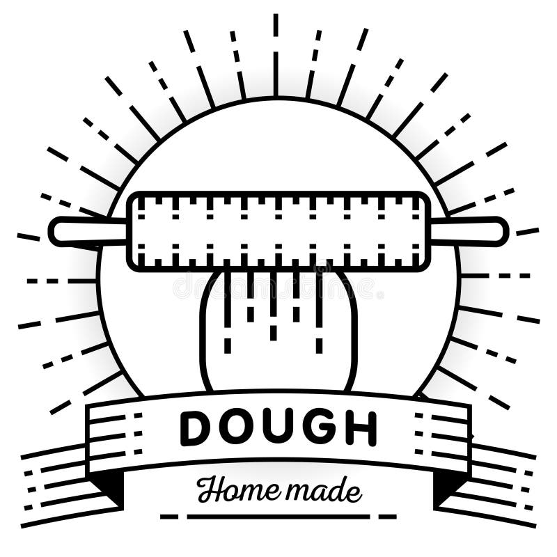 Vector Dough Icon with Linear Style Stock Illustration - Illustration ...