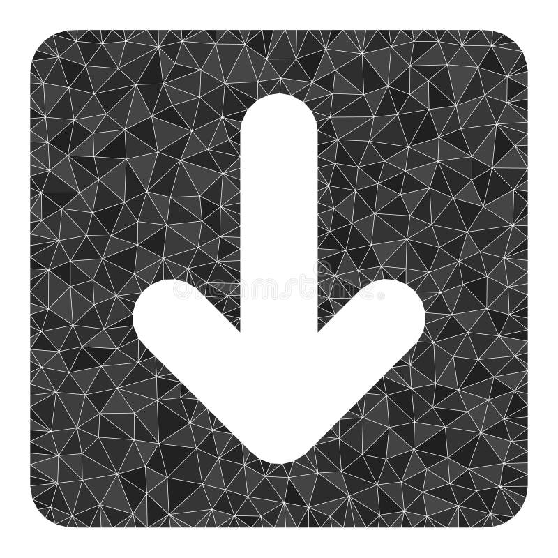 Vector Down Cursor Lowpoly Icon Stock Vector - Illustration of ...