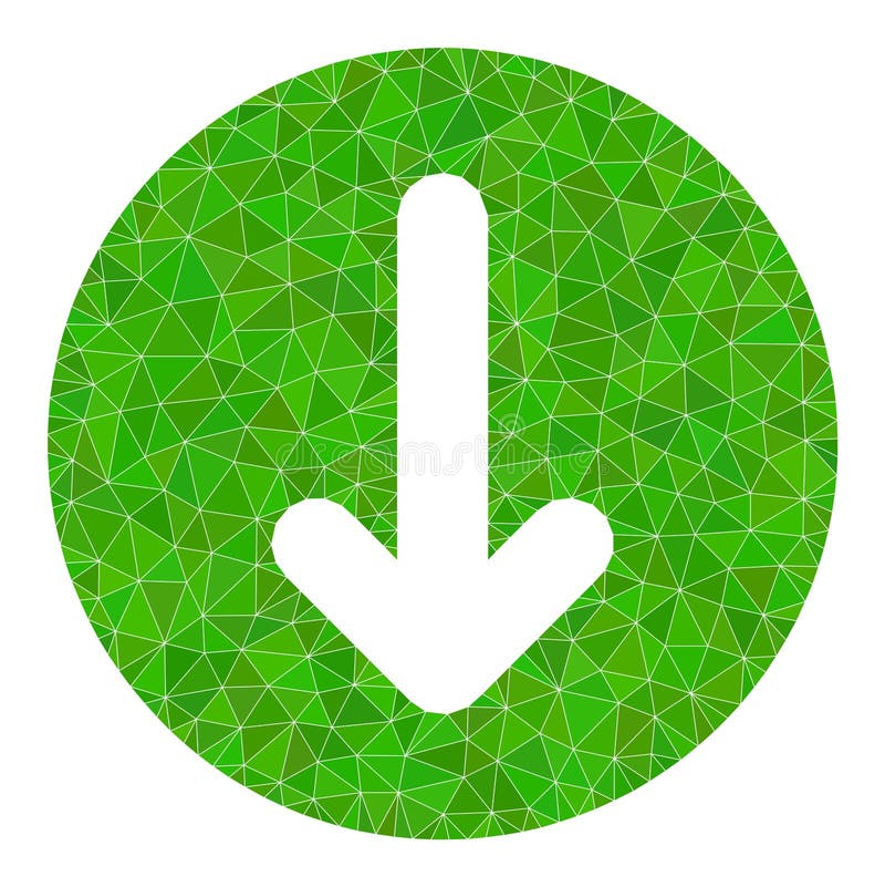 Vector Down Direction Triangle Filled Icon Stock Vector - Illustration ...