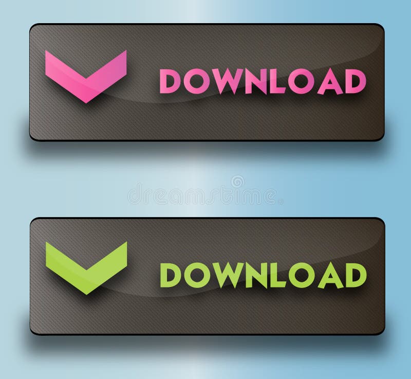 Vector download buttons stock illustration. Illustration of glass ...