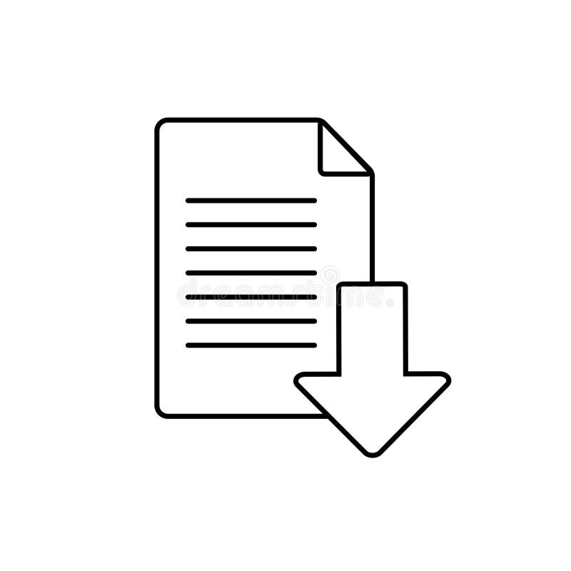 Vector Download Document Icon. Icon Download Document, Pdf File Upload ...