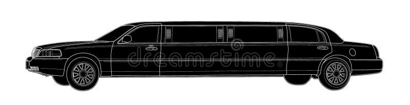 Vector Draw of Limousine. Modern Simple Design Stock Vector ...
