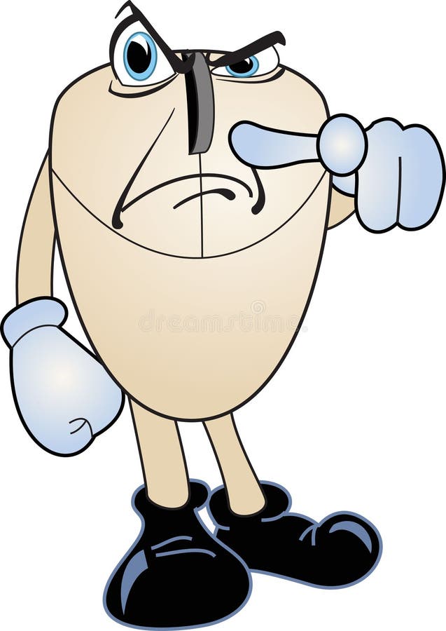 Angry Pointing Computer Mouse Stock Illustration - Illustration of icon ...