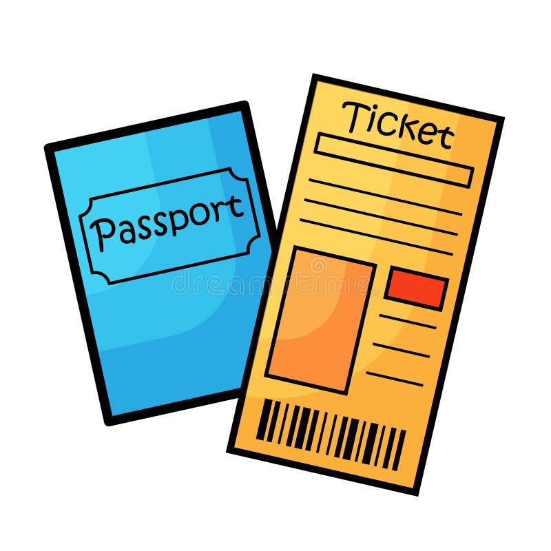 Boarding Pass Cartoon Stock Illustrations 1 019 Boarding Pass Cartoon