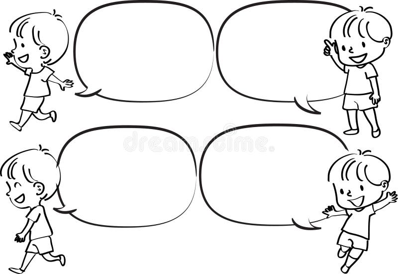 Children Talking Frame Stock Illustrations – 144 Children Talking Frame ...