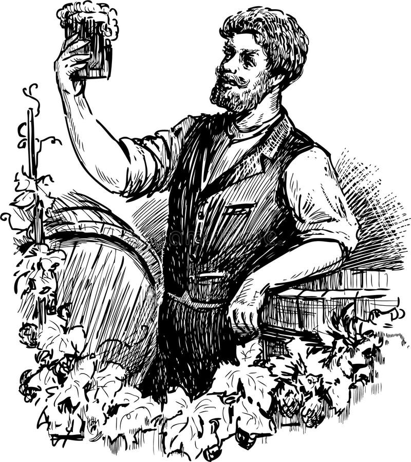 Brewer stock vector. Illustration of malt, master, ancient - 29908405