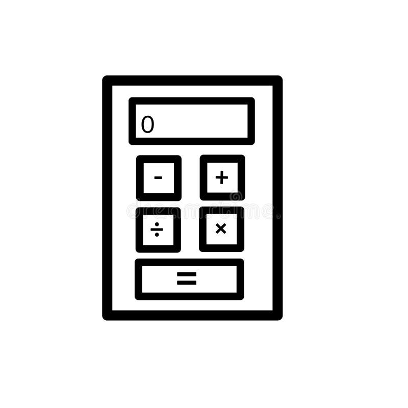 A Vector Drawing of a Calculator Stock Illustration - Illustration of ...