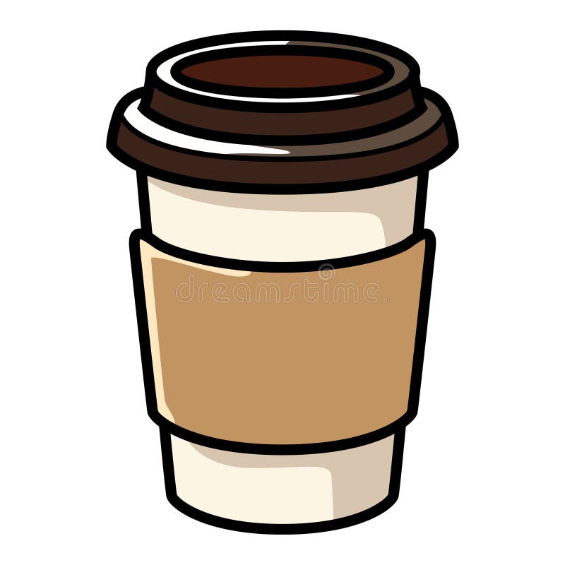 A Vector Drawing of a Classic Paper Coffee Cup Stock Vector ...