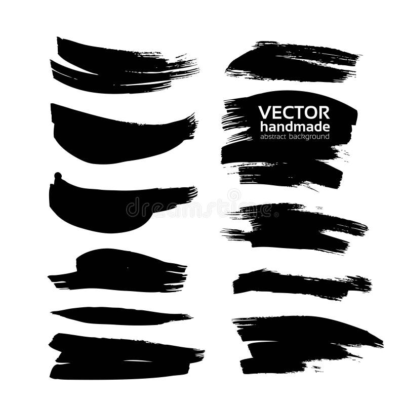 Vector Drawing a Clear Black Smears Thick Black Ink Stock Illustration ...