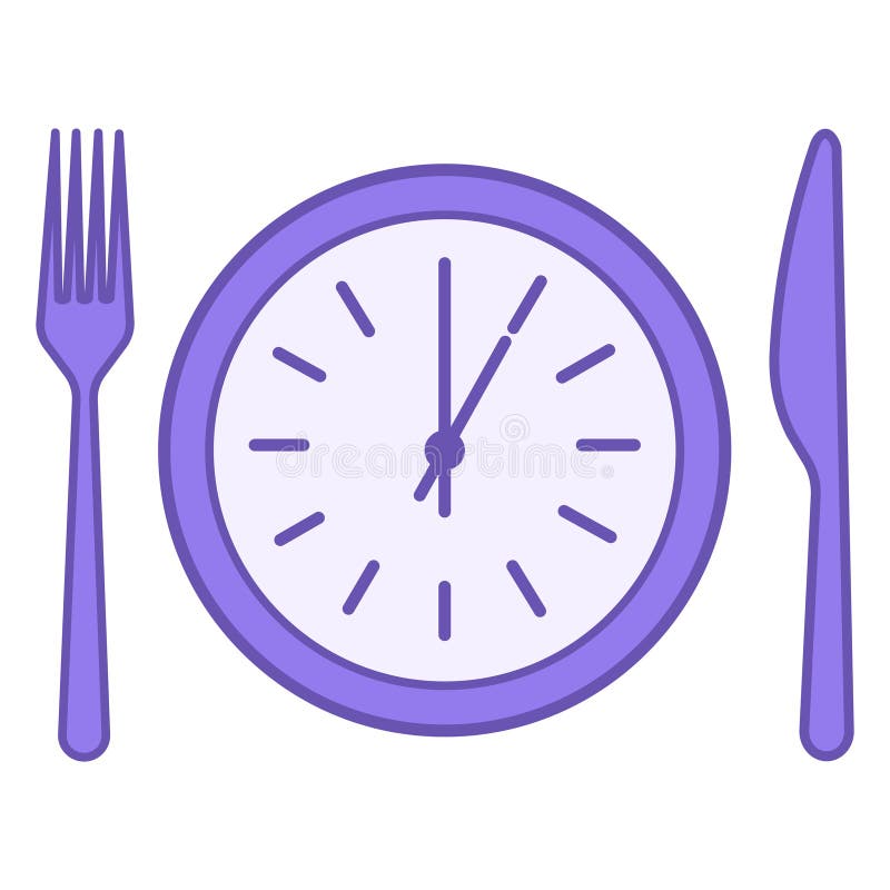 Colored Lunch Icon. stock vector. Illustration of vector - 360473211
