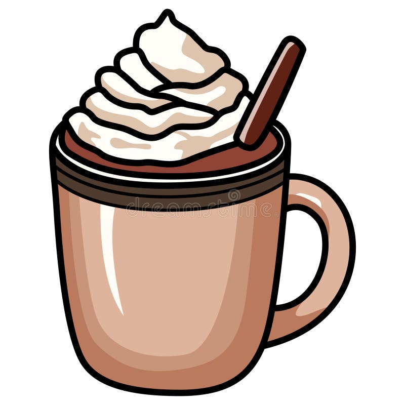 A Vector Drawing of a Coffee Cup Stock Vector - Illustration of morning ...