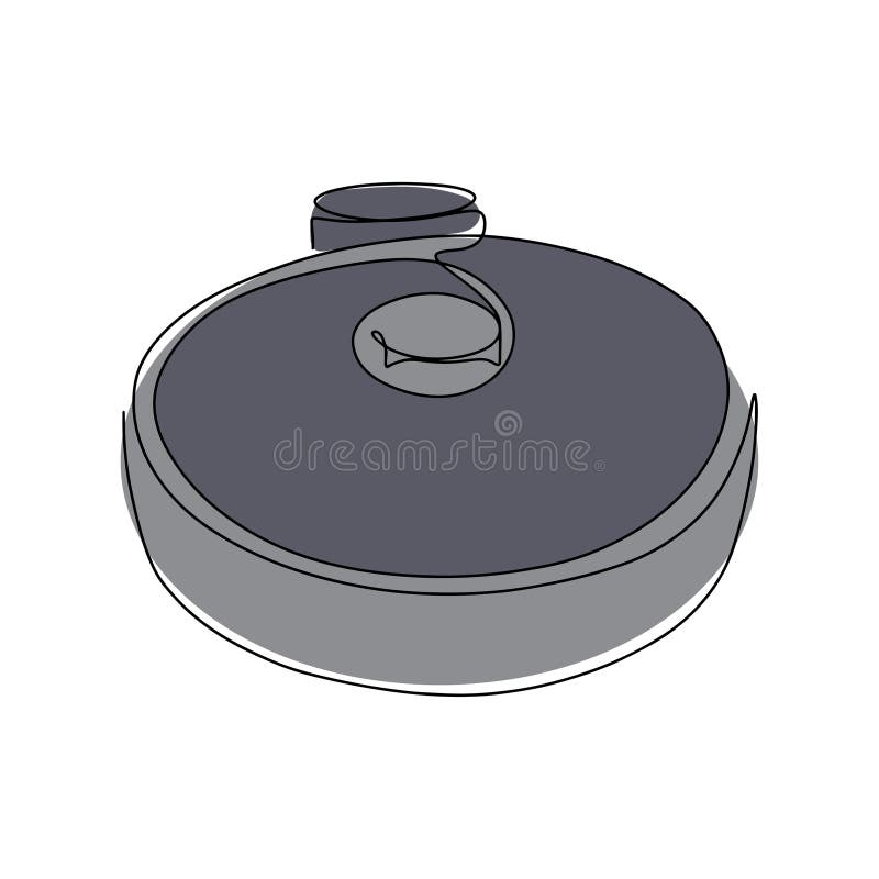Vector Drawing of the Contour of an Automatic Robot Vacuum Cleaner ...