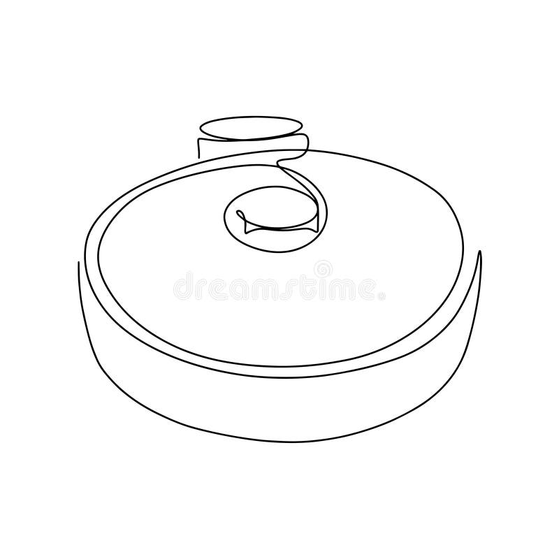 Vector Drawing of the Contour of an Automatic Robot Vacuum Cleaner ...