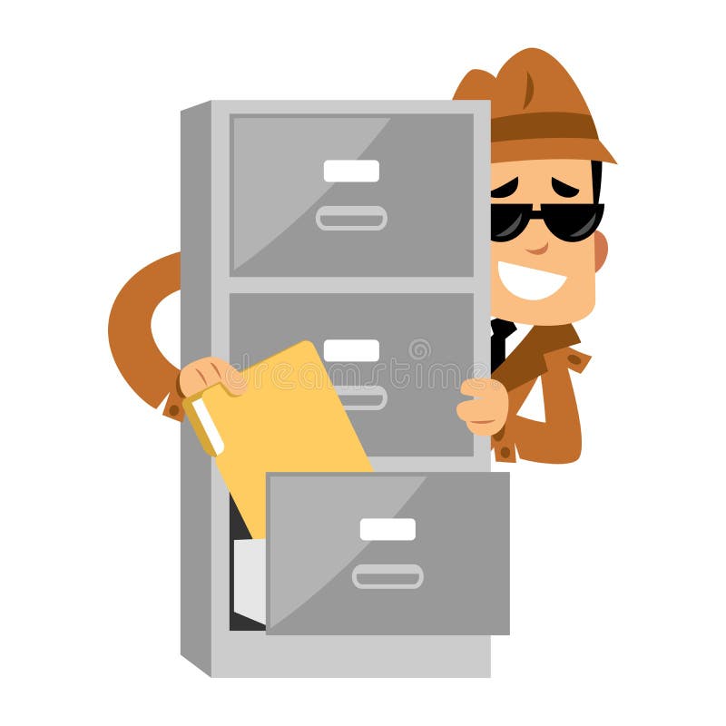 Vector Drawing of a Silhouette of a Detective Stock Vector ...