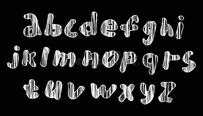 Vector drawing font stock vector. Illustration of drawn - 55726052