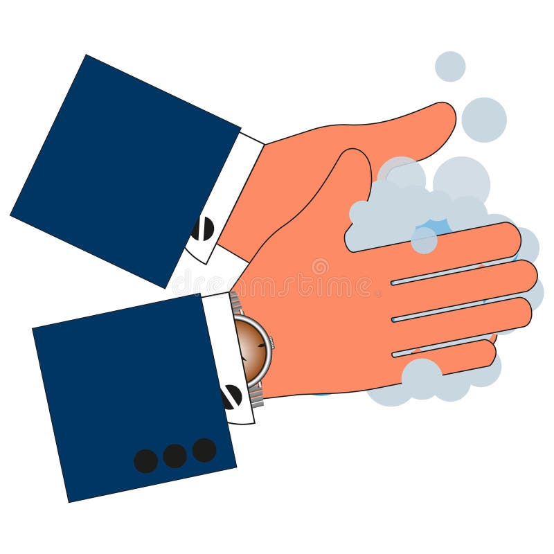 Vector Drawing Hand Washing Soap Stock Illustration - Illustration of ...