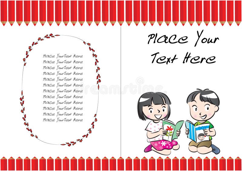 Vector Drawing Kids Book Cover Stock Illustration - Illustration of ...