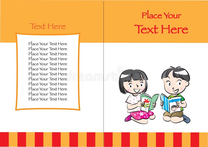 Vector Drawing Kids Book Cover Stock Illustration - Illustration of ...