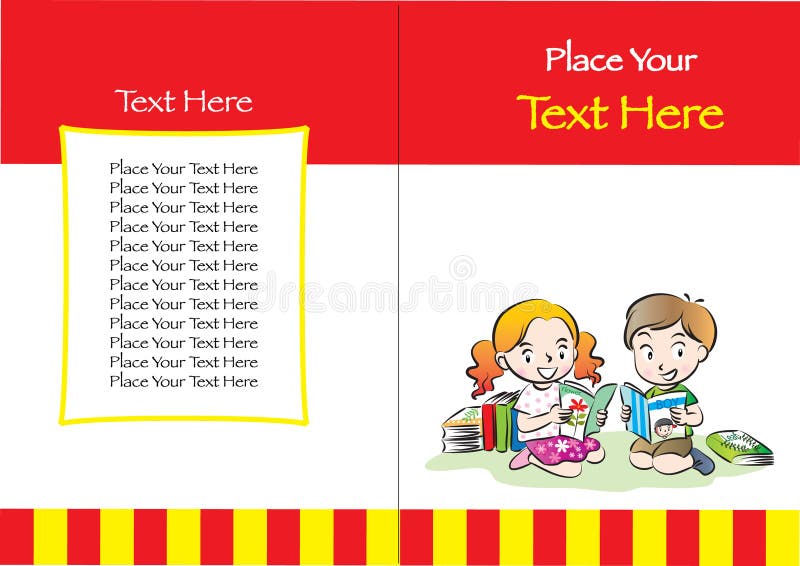 Vector Drawing Kids Book Cover Stock Vector - Illustration of education ...