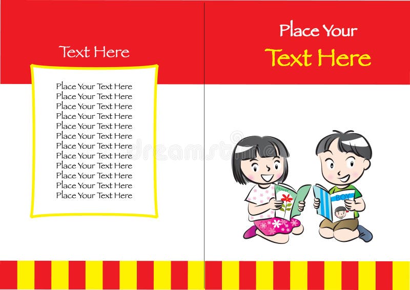 Vector Drawing Kids Book Cover Stock Illustration - Illustration of ...