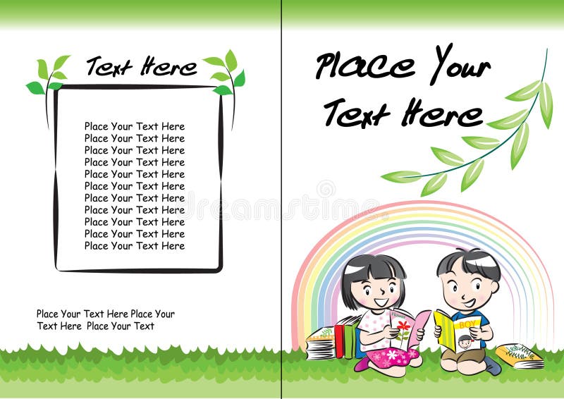 Vector Drawing Kids Book Cover Stock Vector - Illustration of book ...