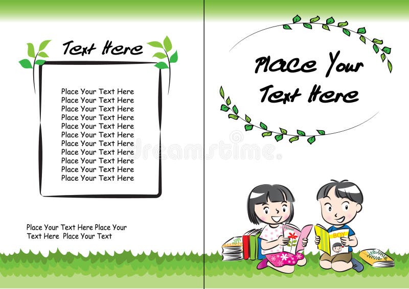 Vector Drawing Kids Book Cover Stock Illustration - Illustration of ...