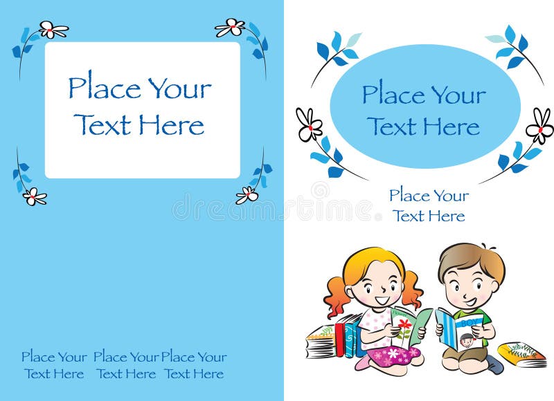 Vector Drawing Kids Book Cover Stock Illustration - Illustration of ...