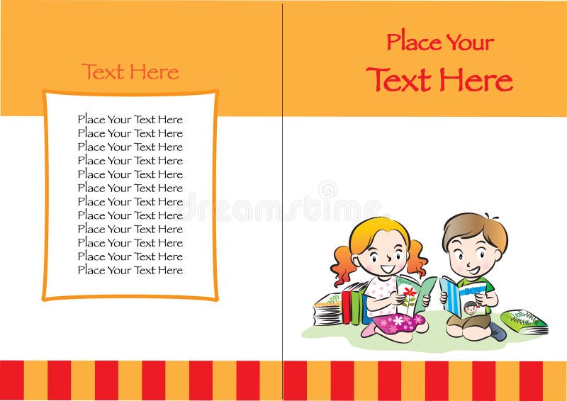 Vector Drawing Kids Book Cover Stock Illustration - Illustration of ...