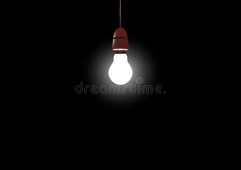 Lamp glowing in the dark stock vector. Illustration of electric - 272277215