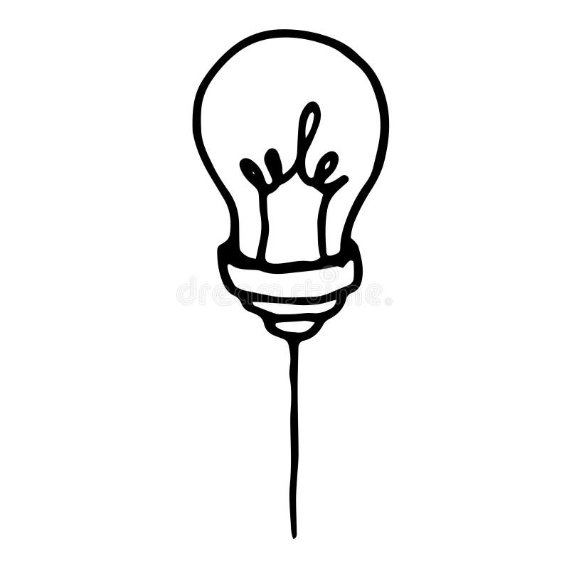 The Light Bulb Icon. Vector Isolated Element Round Electric Light Bulb ...
