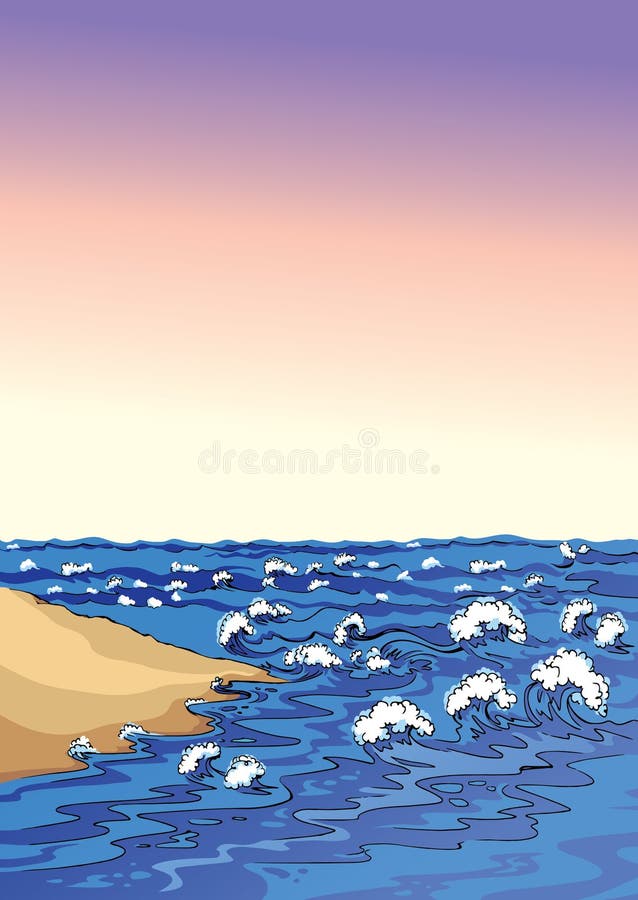 Vector Drawing. a Man on the Shore after a Shipwreck Stock Illustration ...