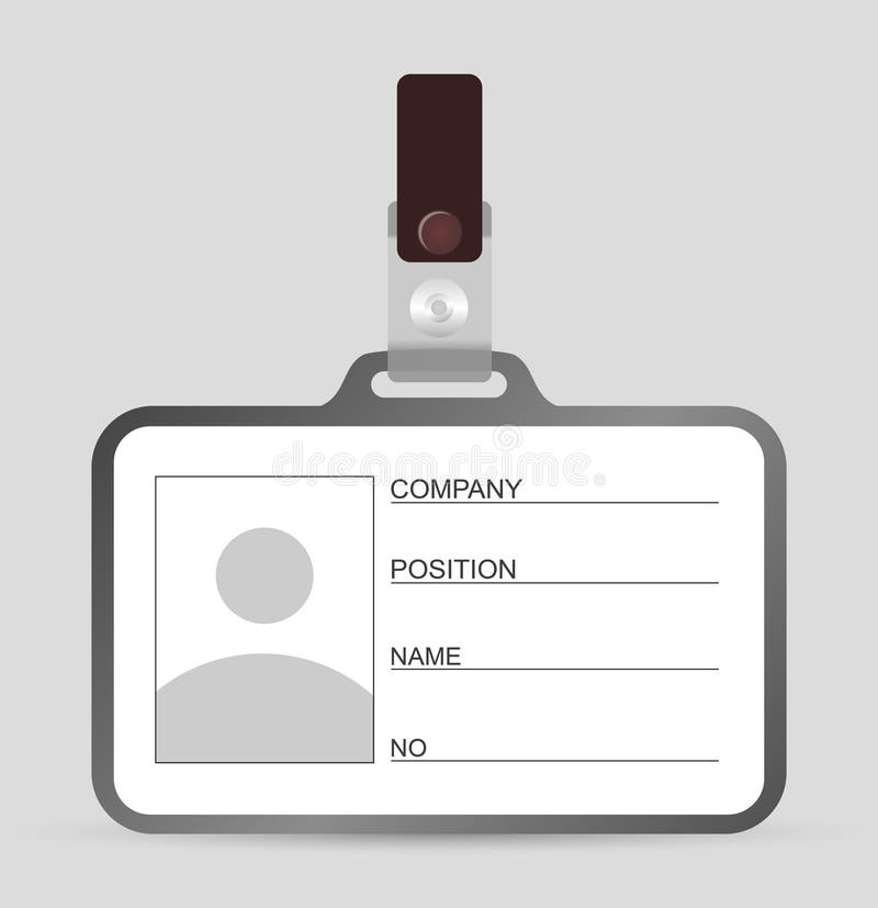 Mockup of badge pass stock vector. Illustration of paper - 305031639