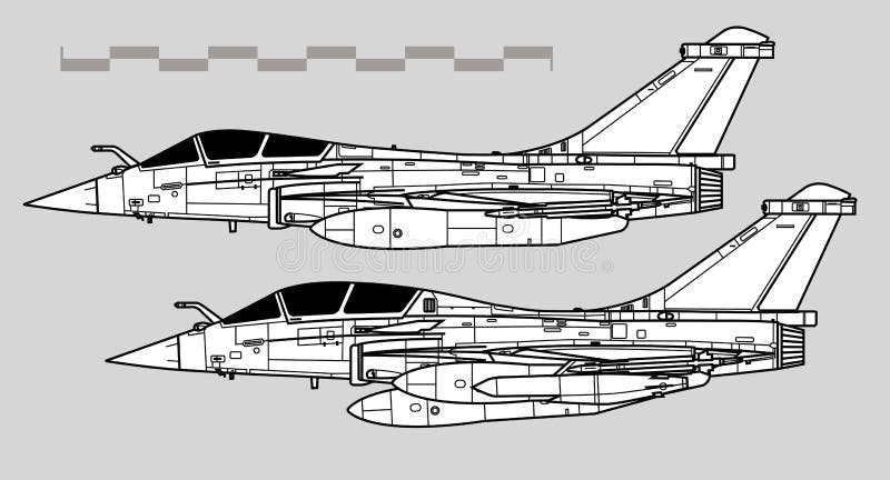 Dassault Rafale. Vector Drawing of Modern Multirole Fighter. Stock ...