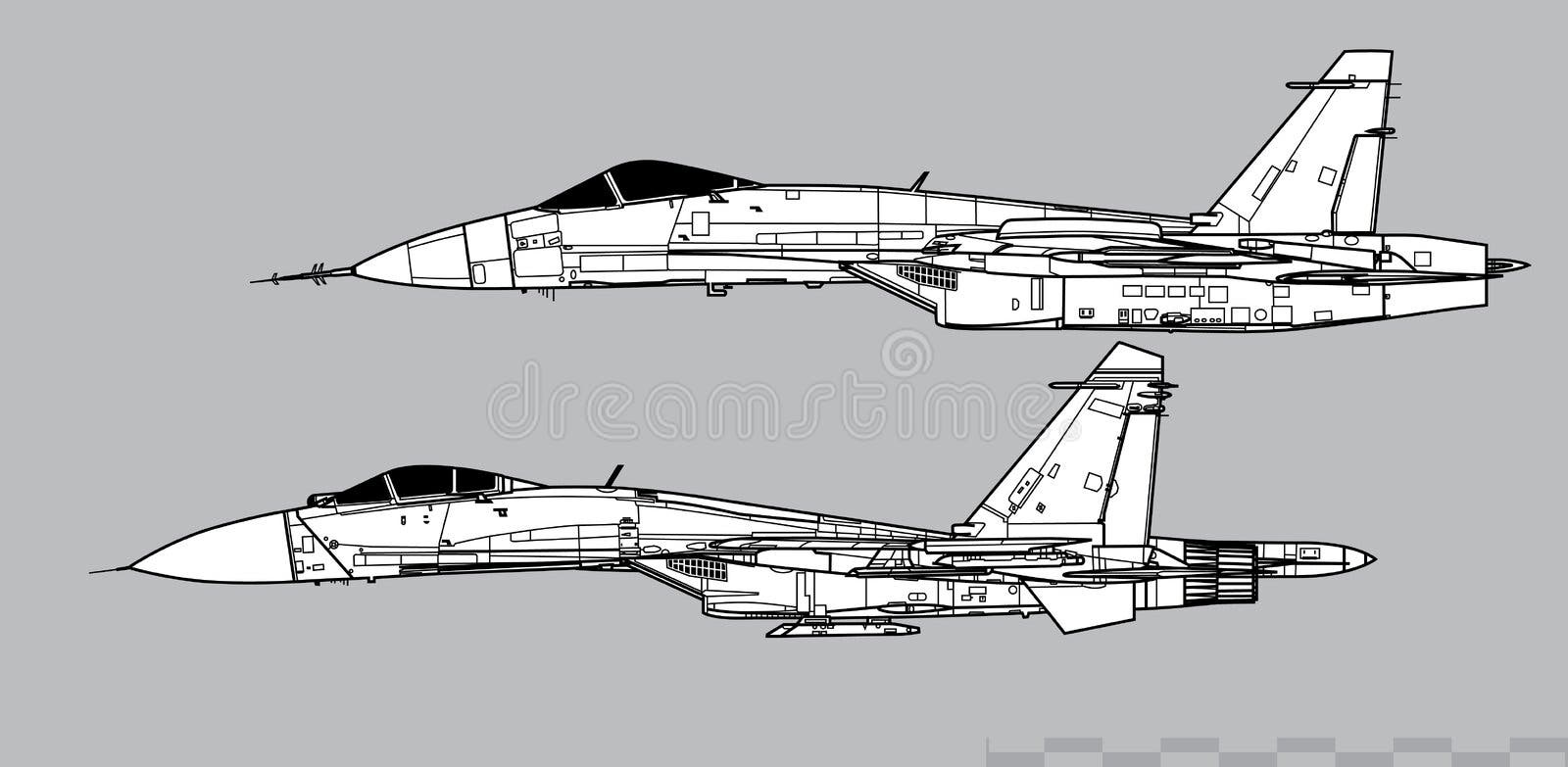 Saab JAS 39 Gripen. Vector Drawing of Multirole Fighter Stock Vector ...