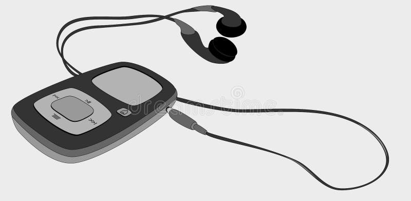 Mp3 player stock vector. Illustration of tune, reflection - 3873512