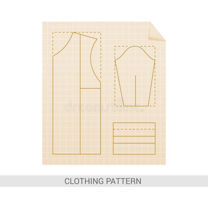 Vector Drawing. Pattern of Clothes on a White Background Stock Vector ...