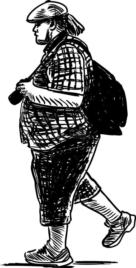 Striding man stock vector. Illustration of doodle, hand - 41061930