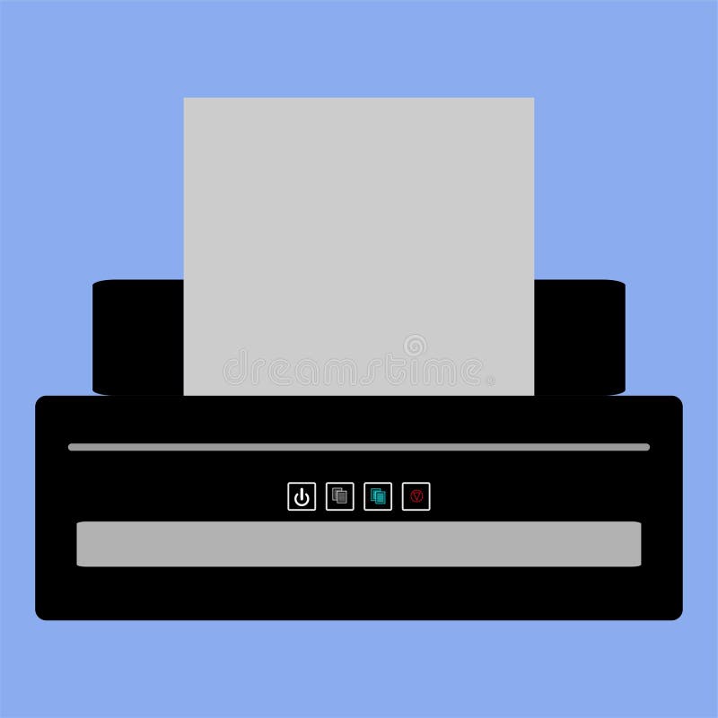 Printer image in vector stock vector. Illustration of graphic - 233451843