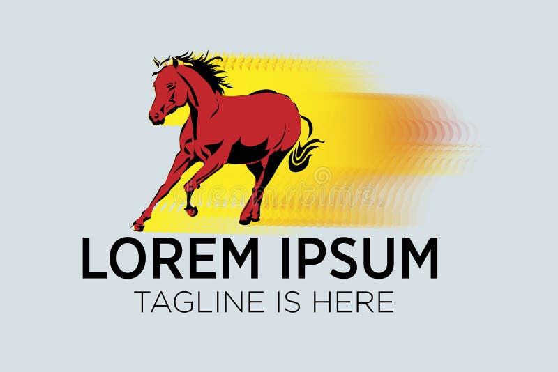Vector Drawing of a Running Horse. for Logo Design Stock Vector ...