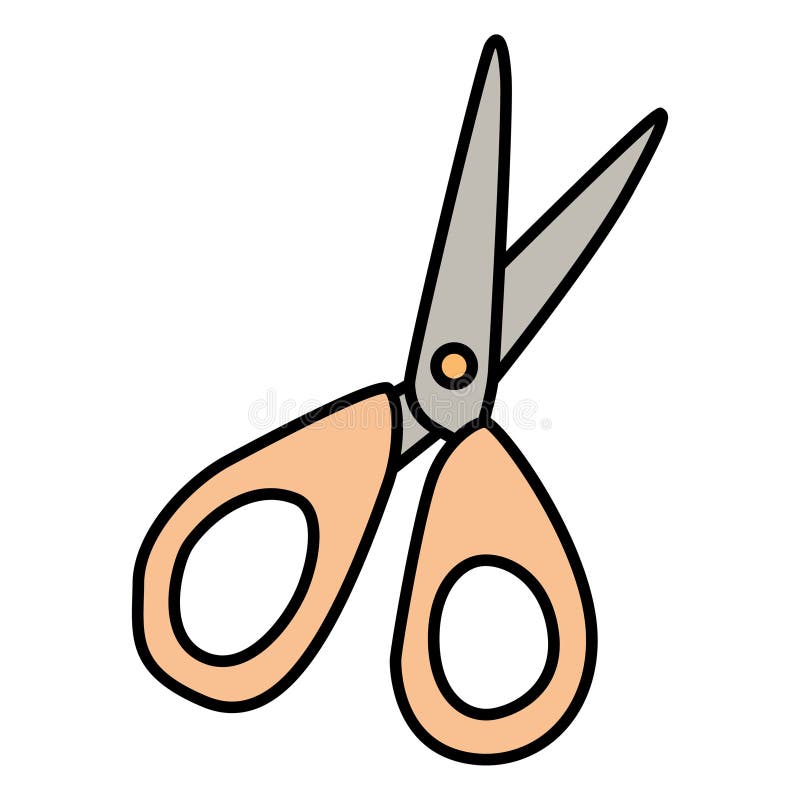 A Vector Drawing of School Scissors Stock Illustration - Illustration ...