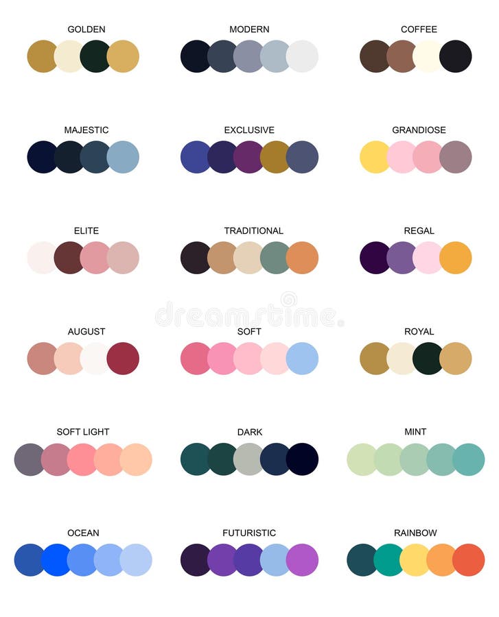 Set of color palettes stock vector. Illustration of mint - 278042814