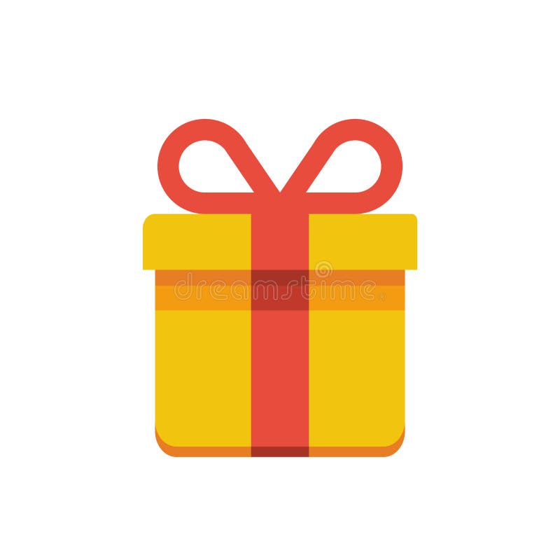 Vector Drawing Sign Symbol of Gift Boxes with Red Ribbons that are Flat ...