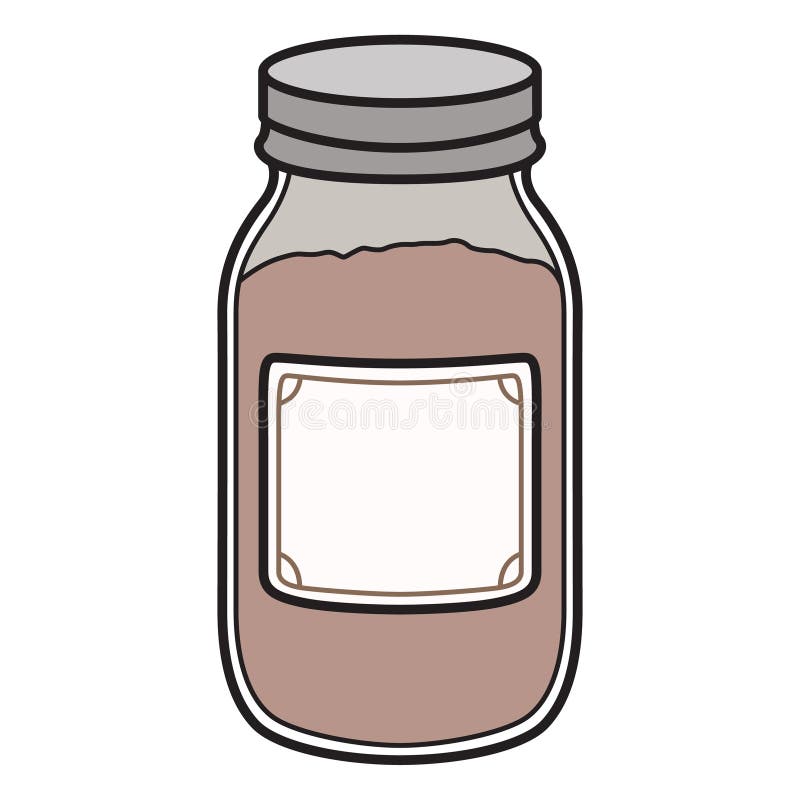A Vector Drawing of a Simple and Elegant Glass Jar Stock Vector ...