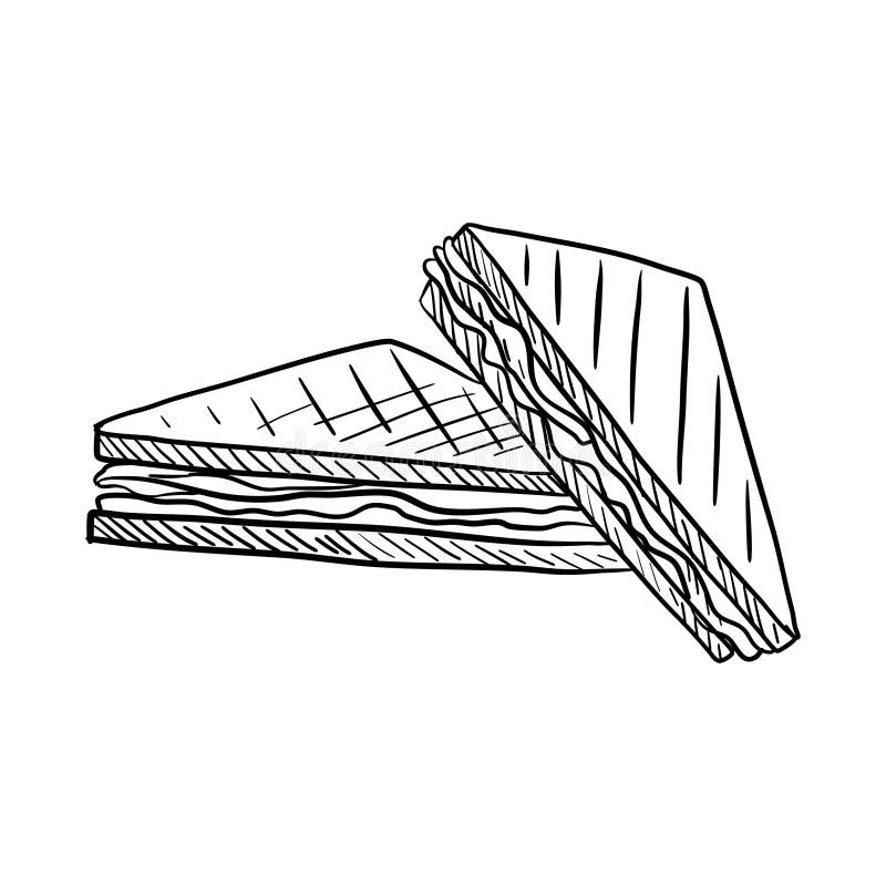 Sandwiches Line Drawing Stock Illustrations – 198 Sandwiches Line ...