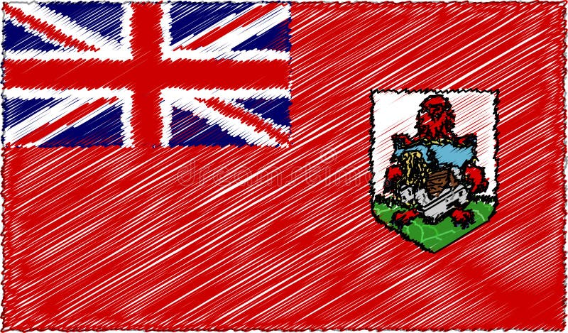 Vector Illustration of Sketch Style Bermuda Flag Stock Vector ...