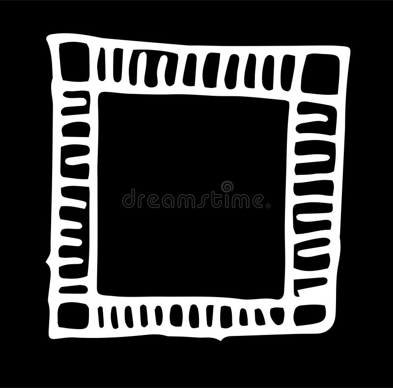 Vector Drawing of a Small Rectangular Frame with Triangular Elements ...